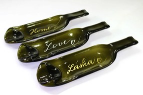 BDK-GLASS Servírovací tác z lehané skleněné láhve 1ks - s vlastním textem