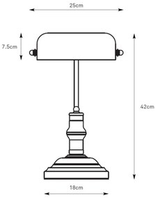 Markslöjd 108977 - Stolní lampa BANKERS 1xE14/40W/230V zlatá