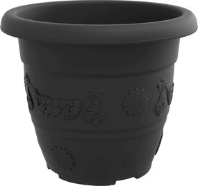 Květináče 24 ks Černá Ø 30 x 25 cm Plast 3403287