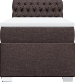Box spring postel s matrací tmavě hnědá 90x190 cm textil 3288053