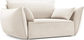 Béžové sametové křeslo Vanda – Mazzini Sofas
