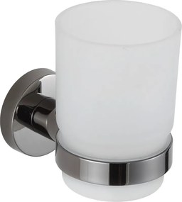 Mexen Remo, sklenice na zubní kartáčky, černý chrom, 7050738-73