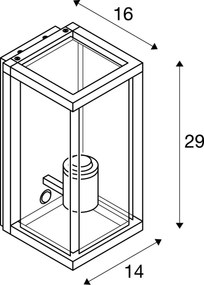 LA 1002402 QUADRULO SENSOR WL E27 venkovní nástěnné nástavbové svítidlo antracit, včetně senzoru - BIG WHITE (SLV)