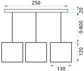 Toolight Elegantní stropní svítidlo APP210-3CPR CRYSTAL SILVER 3