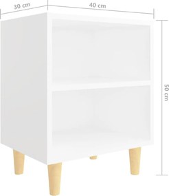vidaXL Noční stolek s masivními dřevěnými nohami 40 x 30 x 50 cm [805779] Barva: dub sonoma