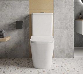 Erga Jotta, WC kombi mísa 640x365x820 mm, Rimless + toaletní sedátko, bílá lesklá, ERG-V03-JOTTA-RIM-WH