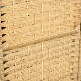 HOMCOM 3-panelový skládací paraván 135x180 cm rozdělovač místností z polypropylenu pro kanceláře a ložnice přírodní