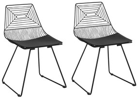 Set 2 ks jídelních židlí Bricio (černá). 1078015
