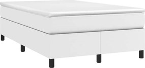 Rám postele s boxspringem bílý 120 x 200 cm umělá kůže 3121036