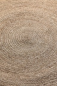 Hanse Home, Kusový koberec Jute Braided 106006 Grey Brown kruh, 100x100 (průměr) kruh, hnědá, chodba / předsíň