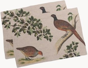 Sada lněných prostírání Forest Birds, 2 díly