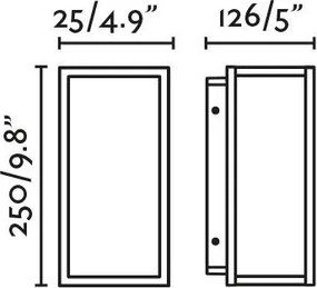 FARO 70850 KELA venkovní nástěnné svítidlo, černá - FARO