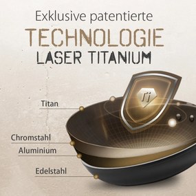 Pánev s titanovým povrchem Ø 28 cm, H: 7 cm - Saturn Terra Lunasol - 601306