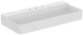 Ideal Standard Conca Ceram - Umyvadlo na desku 1000x450 mm, bez přepadu, 3 otvory pro baterii, bílá T383601
