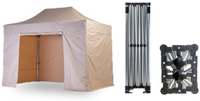 Nůžkový párty stan 3x4,5 m TENTino SMALL HEXAGON Barva opláštění: 3A - BÉŽOVÁ