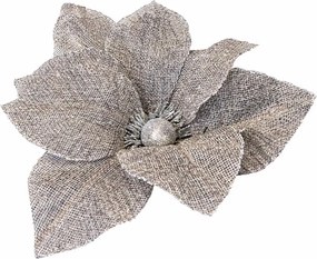 Dekorace umělý květ šedý 20,5 × 17 cm, příze