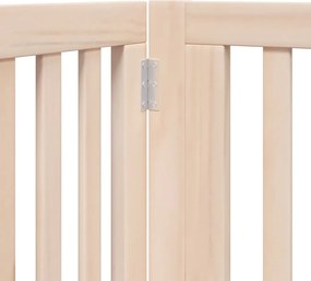 Zábrana pro psy s dvířky skládací 6 panelů 480 cm topol 3155669