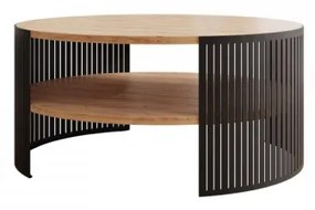 Konferenční stolek Zinzit, Barva: černá / bílý mramor