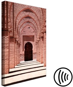 Obraz Růžové arkády (1-dílný) svislý - architektura arabského města