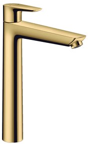 Hansgrohe Talis E, vysoká umyvadlová baterie 240 s odtokovou soupravou s táhlem, zlatá lesklá, 71716990