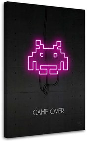 Gario Obraz na plátně Růžová neonová hra skončila - Rubiant Rozměry: 40 x 60 cm