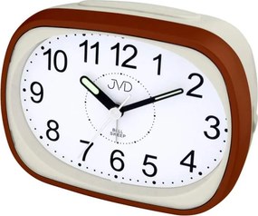 JVD Netikající tichý hnědý analogový budík JVD SRP836.11