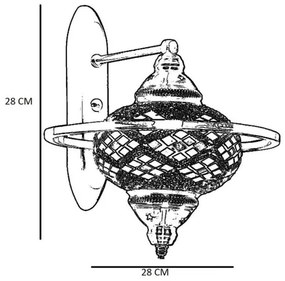 Nástěnné svítidlo YENI 1xE27/40W/230V bronzová
