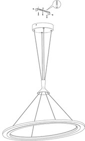 Eglo 98427 - LED RGB Stmívatelný lustr na lanku HORNITOS-C LED/37W/230V + DO