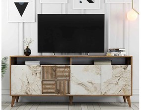 Designová komoda Cadelaria 180 cm vzor bílý mramor