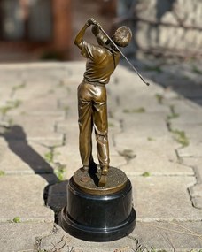 Bronzová socha soška - Golfista 3