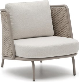 Krémové/taupe polstrované zahradní křeslo Sedalis – Kave Home