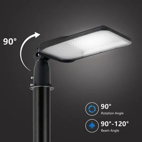 Brilagi-LED Venk. lampa se sloupem a kl. 3 m URBANLIGHT LED/100W/230V černá IP65