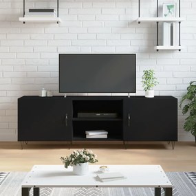 TV skříňka černá 150 x 30 x 50 cm kompozitní dřevo
