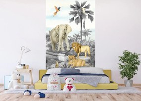 Dětská vliesová fototapeta na zed' Zvířata Divočiny | 150 x 270 cm | DFTD2P5605