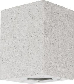 NV 9790541 Venkovní nástěnné svítidlo FUENTO bílý pískovec skleněný difuzor GU10 1x7W IP65 100-240V bez žárovky světlo dolů - NOVA LUCE