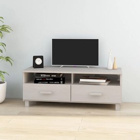 TV stolek HAMAR bílý 106 x 40 x 40 cm masivní borovice - Default Title