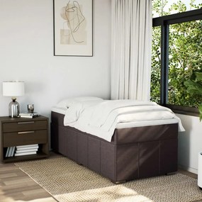 Box spring postel s matrací tmavě hnědá 90x200 cm textil 3285445