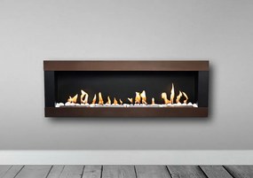 BIO FLAME biokrb Easy L Open Brown Horizontal 115x40 cm