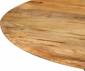 Jídelní stůl Ø 110 x 78 cm masivní mangovníkové dřevo a ocel 338454