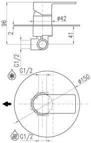 Slezák Rav Nil sprchová baterie podomítková černá NL183LCMAT