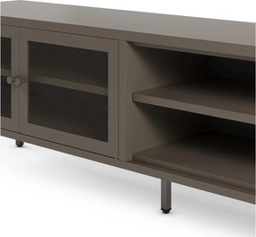 Šedý kovový TV stolek 160x50x35 cm Fayna – Marckeric