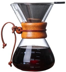 Překapávač ecocoffee chemex s nerezovým filtrem, 400 ml