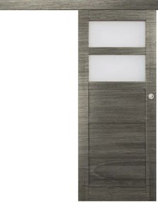 posuvné interiérové dveře na stěnu vasco doors BRAGA model 3 Průchozí rozměr: 70 x 197 cm, Orientace dveří: Levé dveře, Dekor: Dub stříbrný