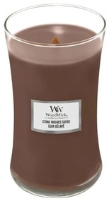 WoodWick Svíčka Stone Washed Suede váza velká, 609,5 g