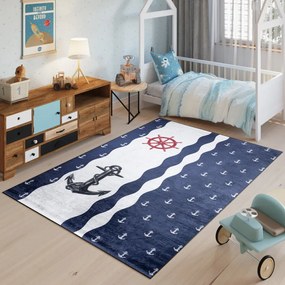 Dětský koberec s jednoduchým námořním motivem Šířka: 160 cm | Délka: 220 cm