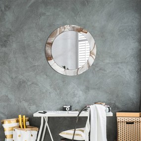 Kulaté dekorativní zrcadlo Jasný mramor fi 60 cm