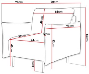Moderní křeslo GROVE - světlé šedé 2