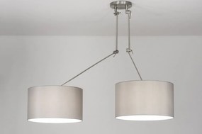 Závěsné designové šedé svítidlo nad stůl Snap Duo Yersey