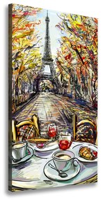 Wallmuralia Vertikální Foto obraz na plátně Snídaně v Paříži 50x100
