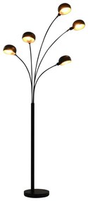 Stojací lampa 200 cm 5 x E14 černo-zlatá 282418